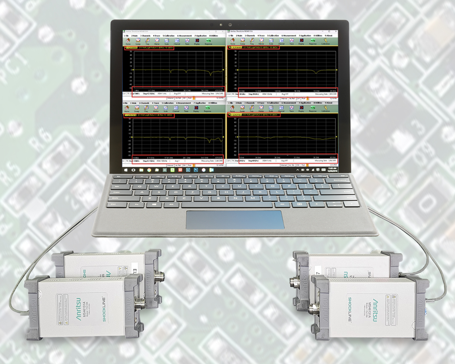 Anritsu introduces simultaneous sweep on MS46131A VNAs, enabling efficient four 1-port ...