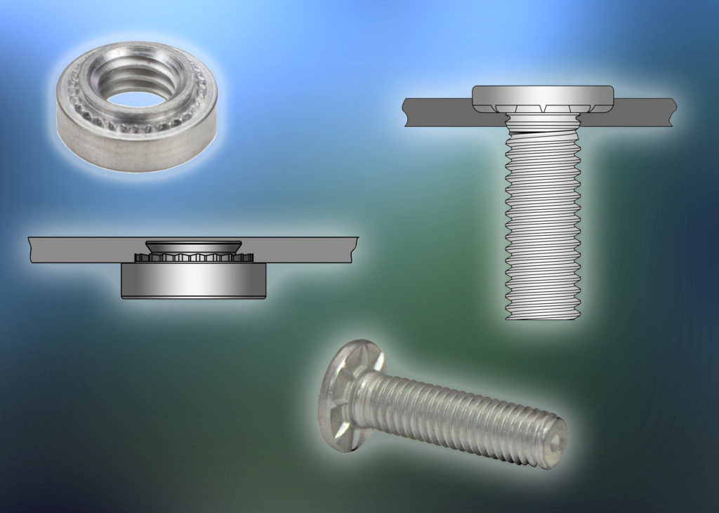 PEM self-clinching nuts and studs for use in high-strength thin steel ...