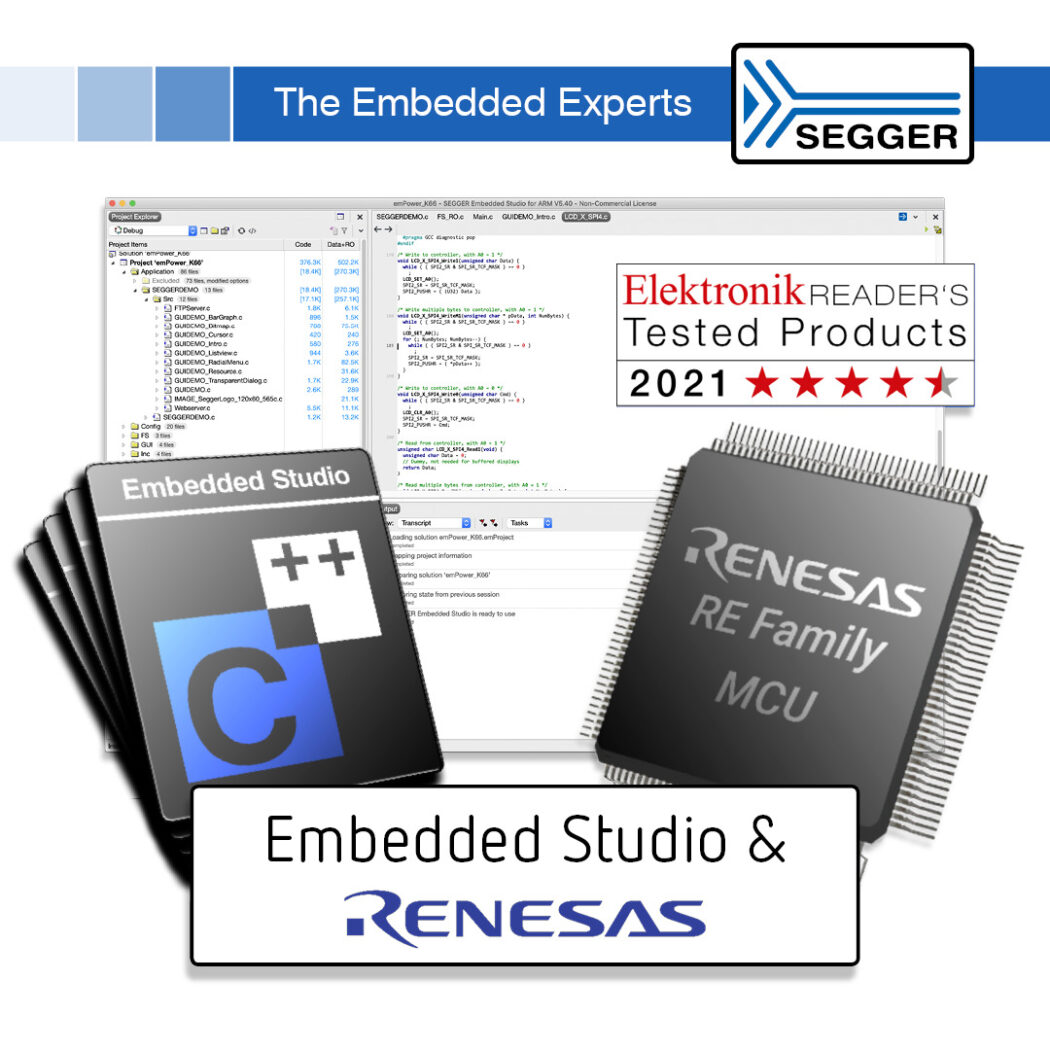 SEGGER Embedded Studio Available for the Renesas RE Family of MCUs - CIE