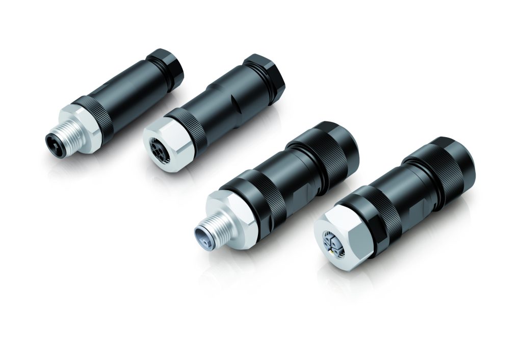 M12 L- and T-coded connectors with stainless steel locking material - CIE