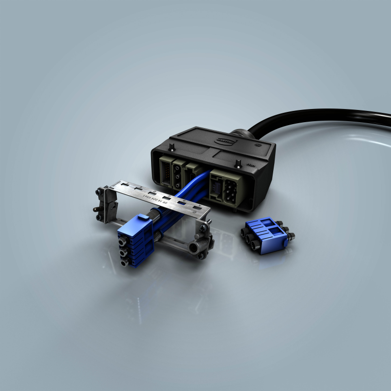 Modular connector interface enables compressed air delivery with ...