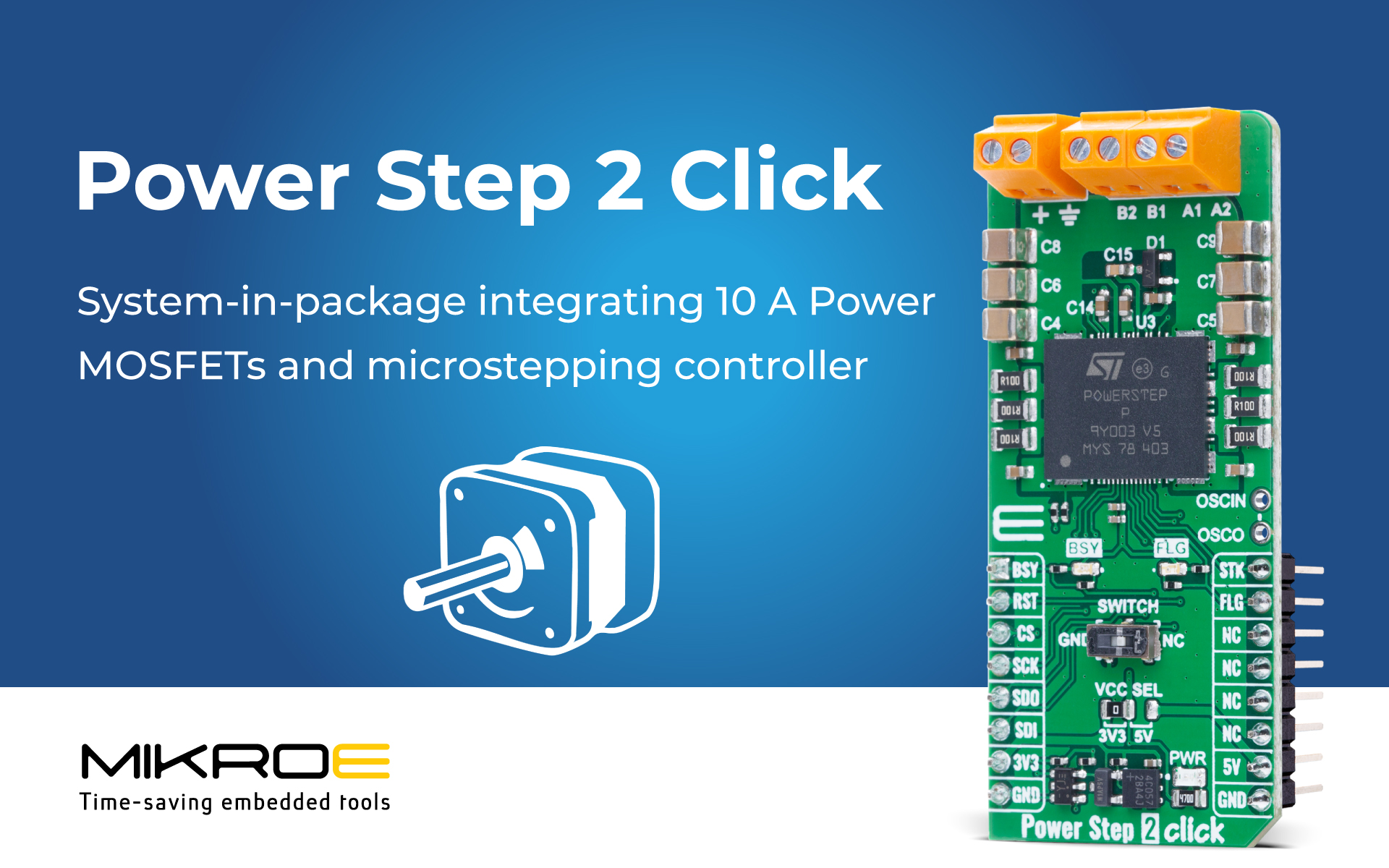 Precise microstepping Click board from MIKROE suits robotics, medical ...